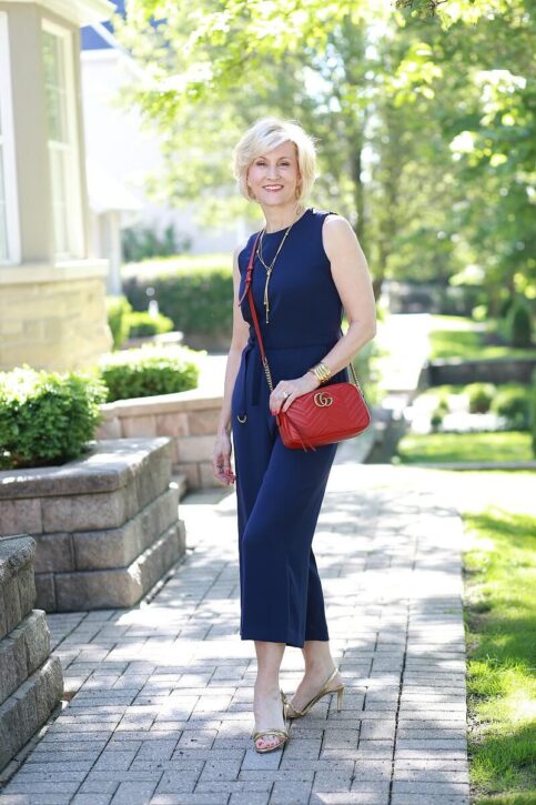 How to Style Cropped Wide Leg Jumpsuit