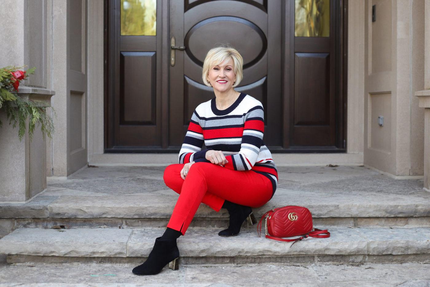 How to Red Pants this Winter and Look Sporty