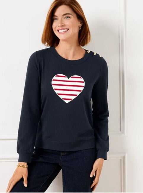 Heart Sweaters that Make Cute Valentine's Day Outfits - Fabulous after 40
