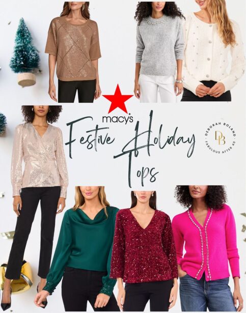 Festive Holiday Outfits to Shop at Macy's this Season - Fabulous after 40